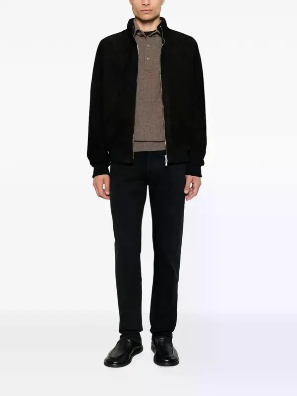 MANDELLI Suede Bomber Jacket
