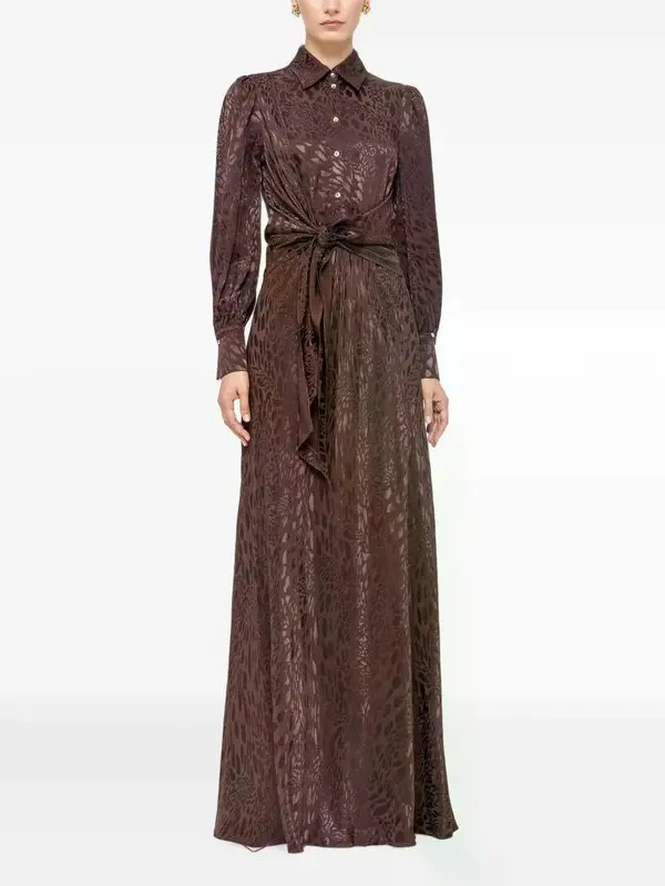 NISSA Leopard-print Viscose-blend Dress