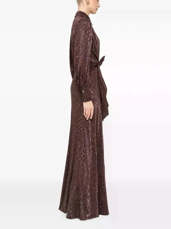 NISSA Leopard-print Viscose-blend Dress