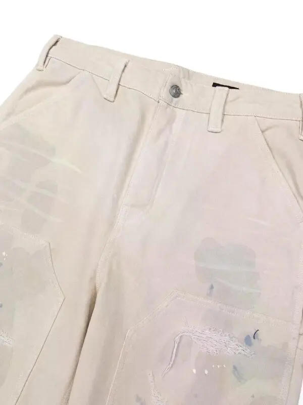 EVISU Distressed Double-knee Trousers