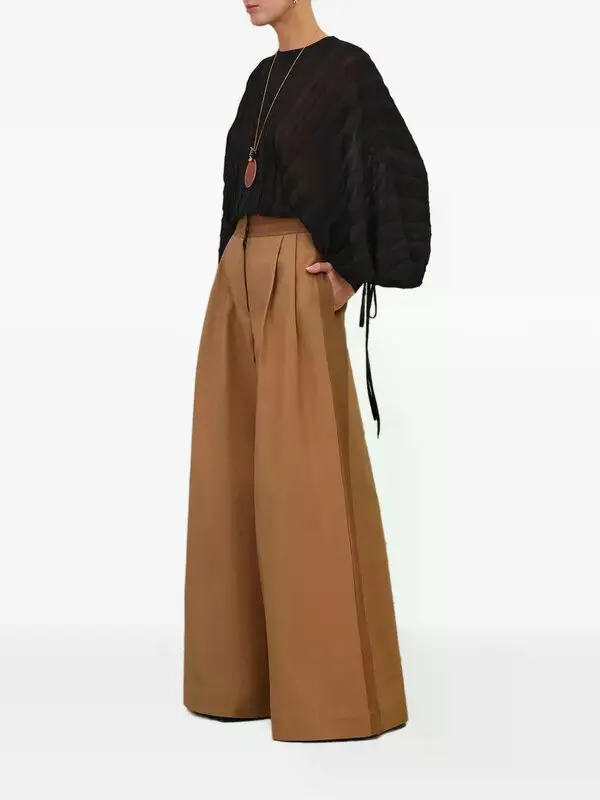 Zimmermann Valiant Pleated-sleeve Sweater