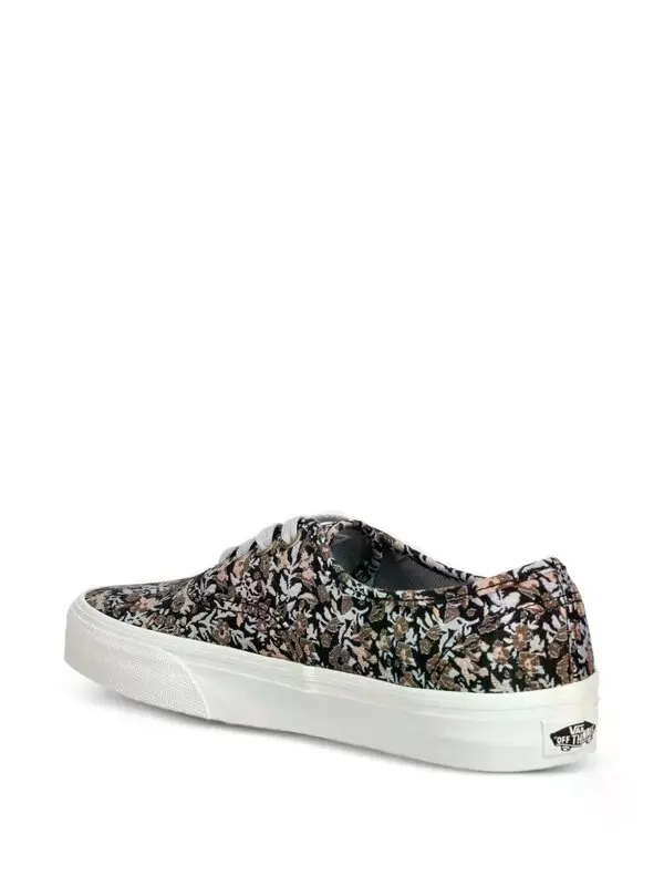 VANS Authentic Floral Print Lace-up Sneakers - Black