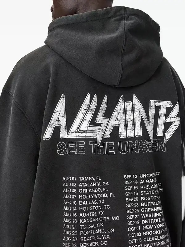 ALLSAINTS Graphic-print Washed-effect Hoodie
