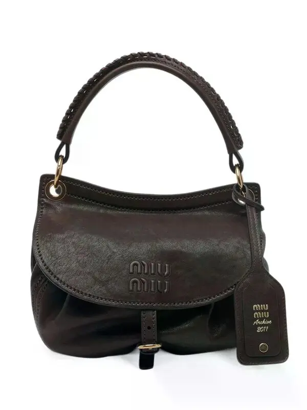 Miu Miu Rendez-vous Nappa Leather Bucket Bag - Brown