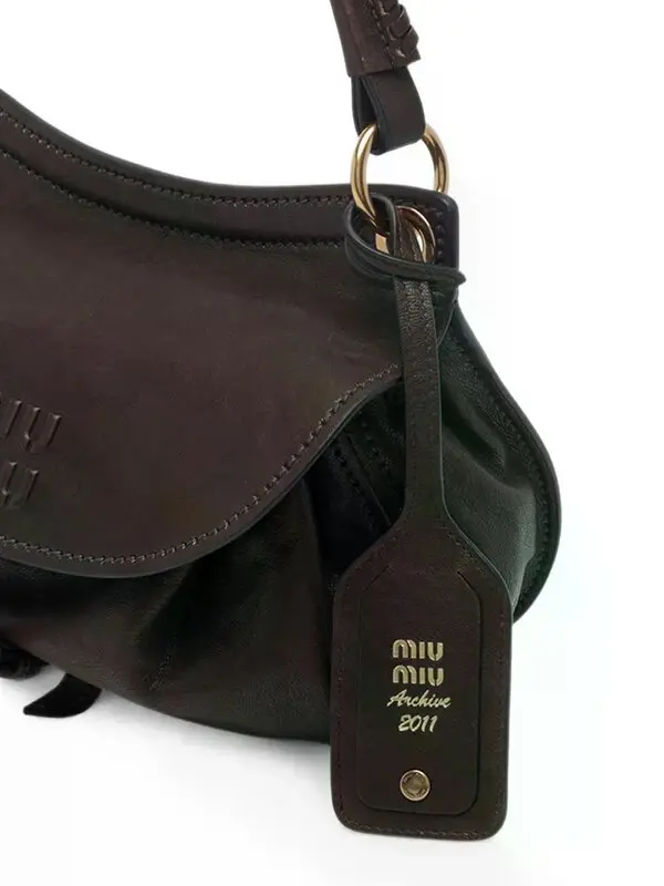 Miu Miu Rendez-vous Nappa Leather Bucket Bag - Brown