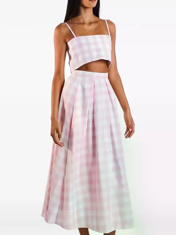 Azeeza Walton Gingham Crop Top