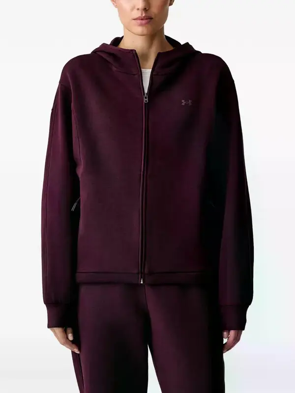 Under Armour Unstoppable Fleece Zip-up Hoodie With Logo Print - Purple