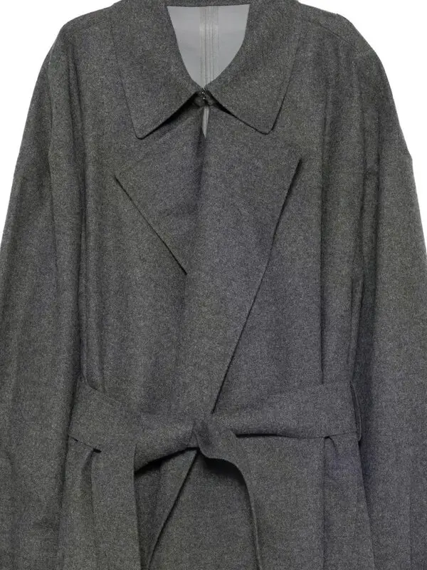 Emporio Armani Belted Wool-blend Oversized Coat