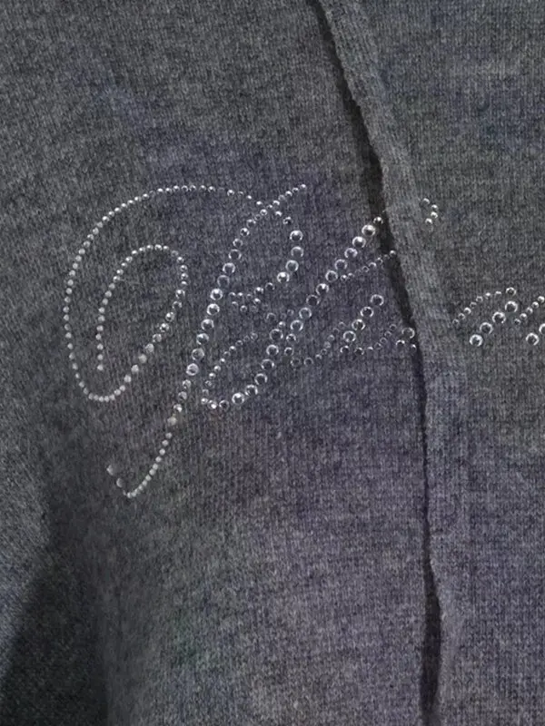 Blumarine Crystal-embellished Drawstring Hoodie
