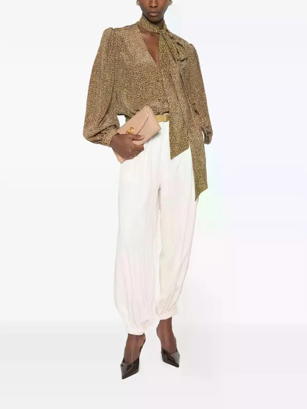 Valentino Garavani Leopard Print Pussy-bow Blouse