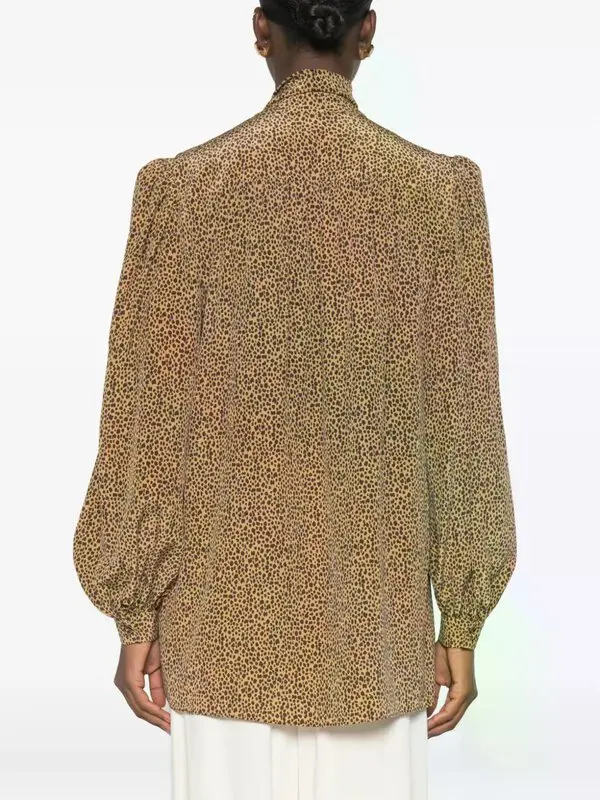 Valentino Garavani Leopard Print Pussy-bow Blouse