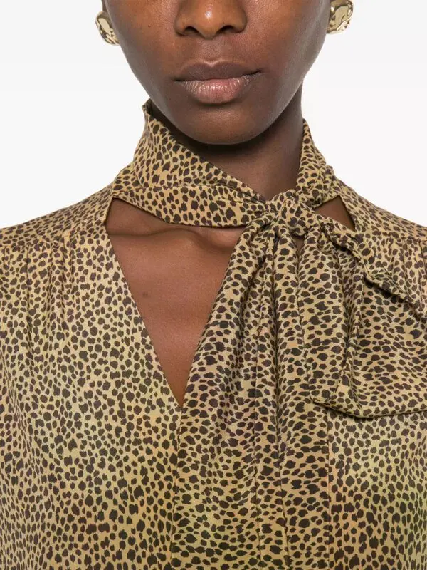 Valentino Garavani Leopard Print Pussy-bow Blouse