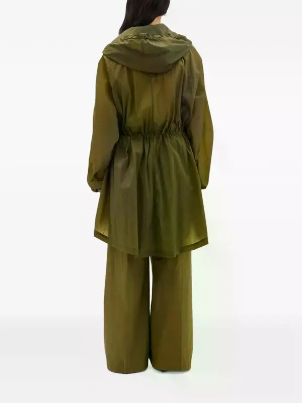 Another Tomorrow Adjustable-waist Hooded Coat