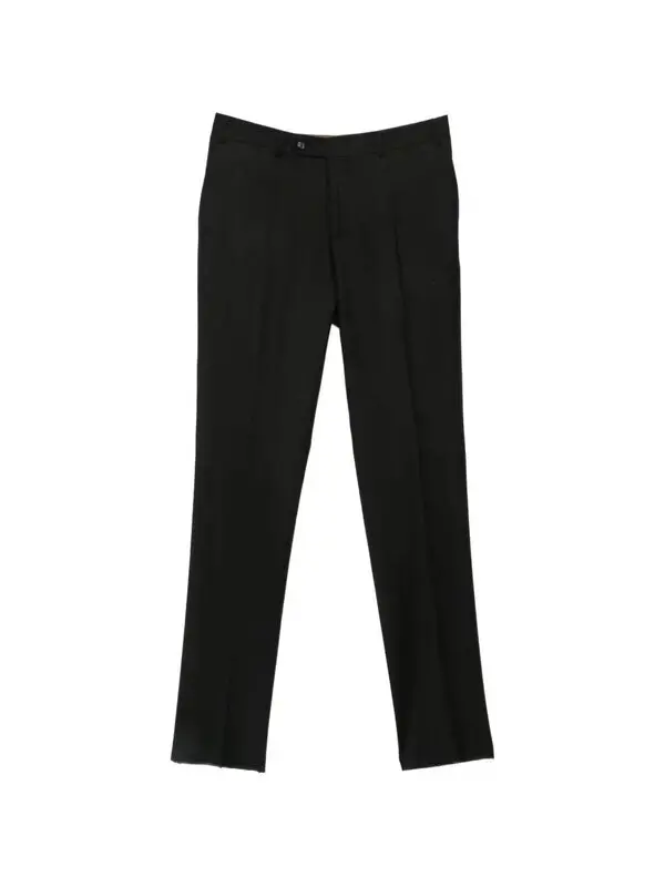 Canali Pressed-crease Trousers - Black