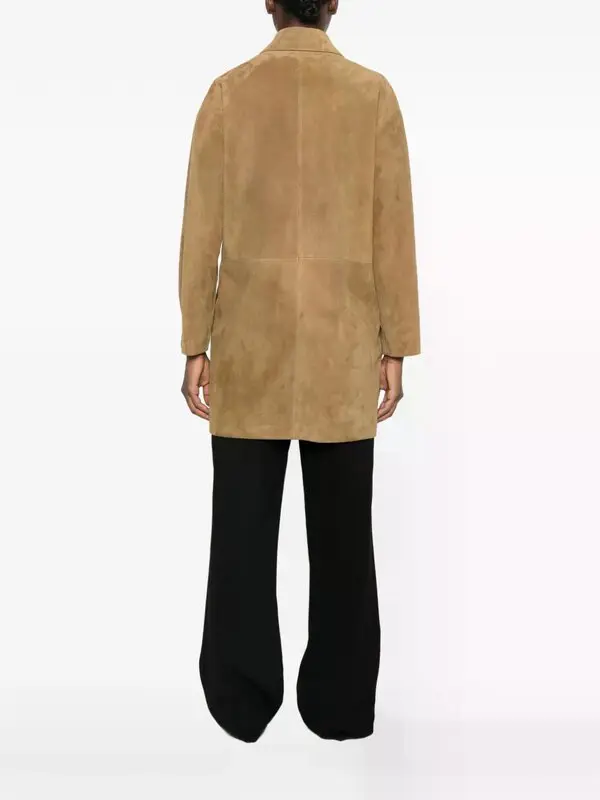 THE ROW Damir Suede Button-up Coat