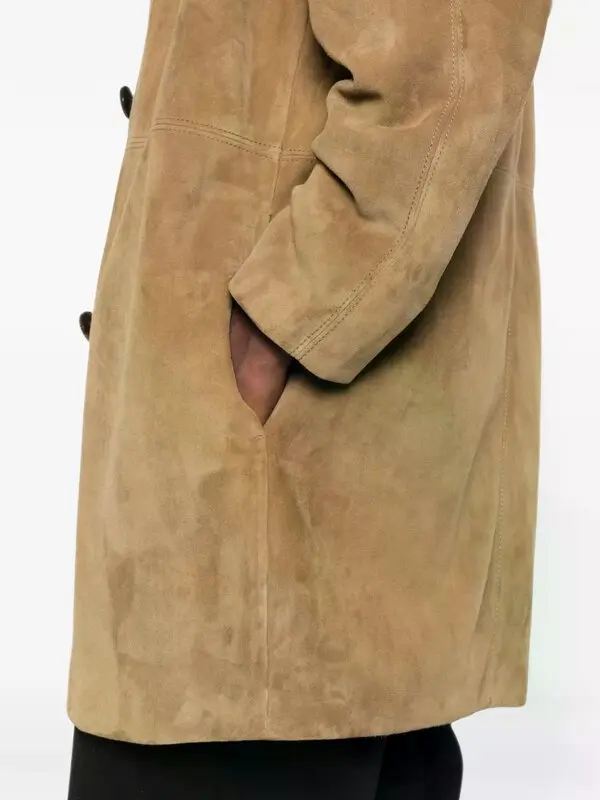 THE ROW Damir Suede Button-up Coat