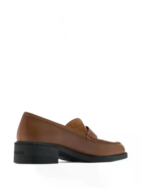COACH Logo-plaque Leather Loafers