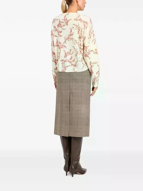 TWINSET Floral-print Sequin-embellished Sweater