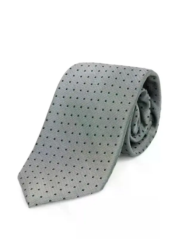 Michael Kors Geometric-pattern Tie - Grey