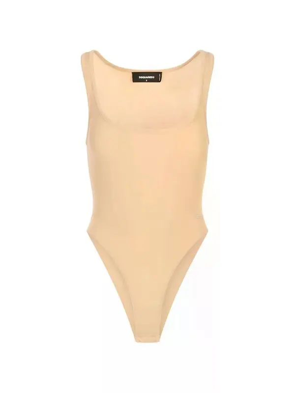 Dsquared2 Chic Night Ribbed-knit Bodysuit - Neutrals