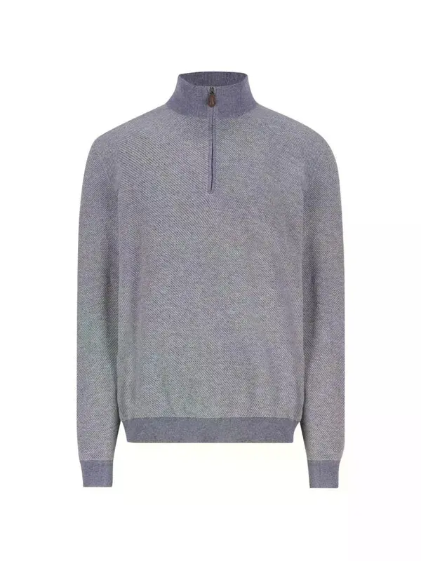 Loro Piana Cashmere Half-zip Sweater - Blue