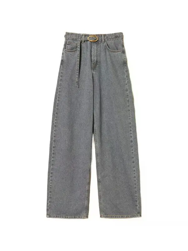 TWINSET Five-pocket Balloon Jeans - Grey