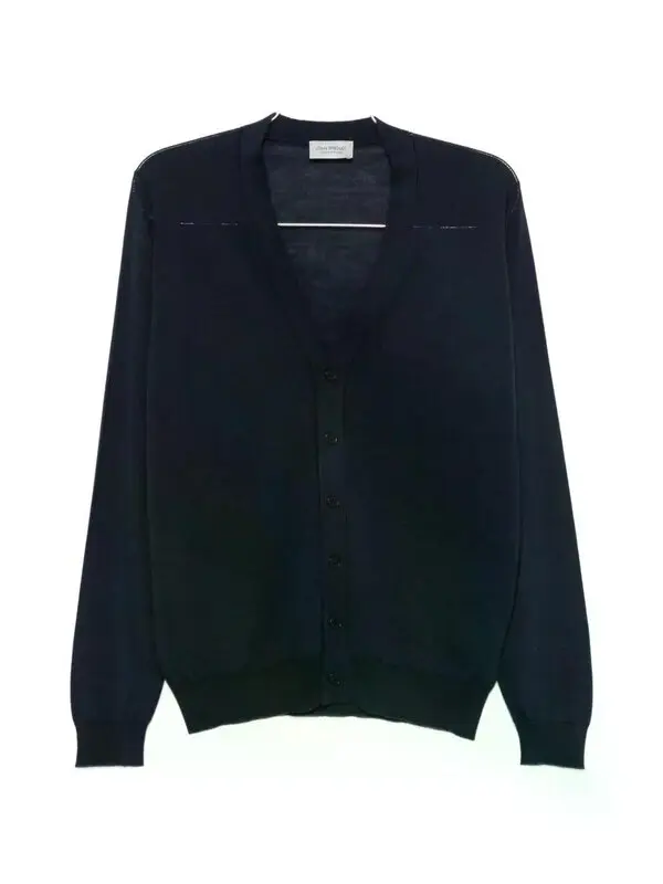 John Smedley Bradrick V-neck Cardigan - Blue