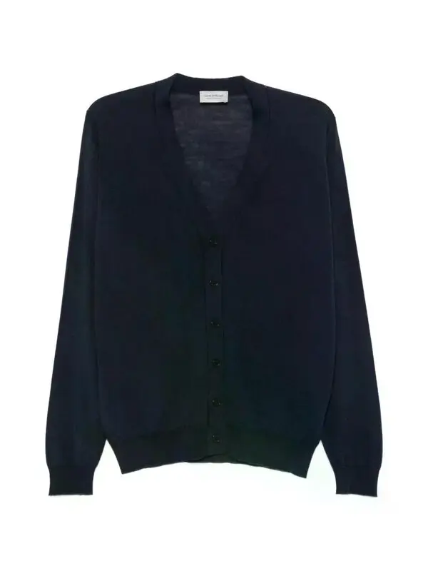 John Smedley Bradrick V-neck Cardigan - Blue