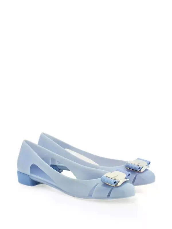 FERRAGAMO New Vara Plate Jelly Ballet Flat