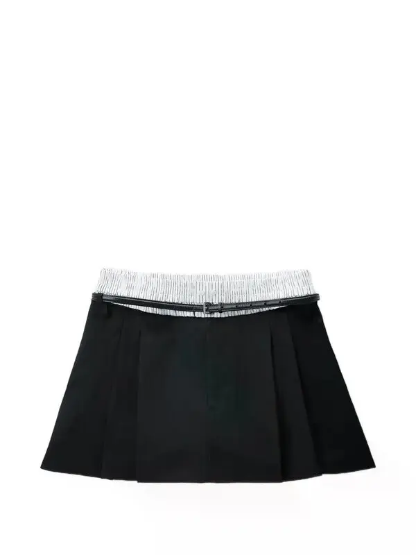 Alexander Wang Mid-rise Layered Boxer Tailored Skort - Black