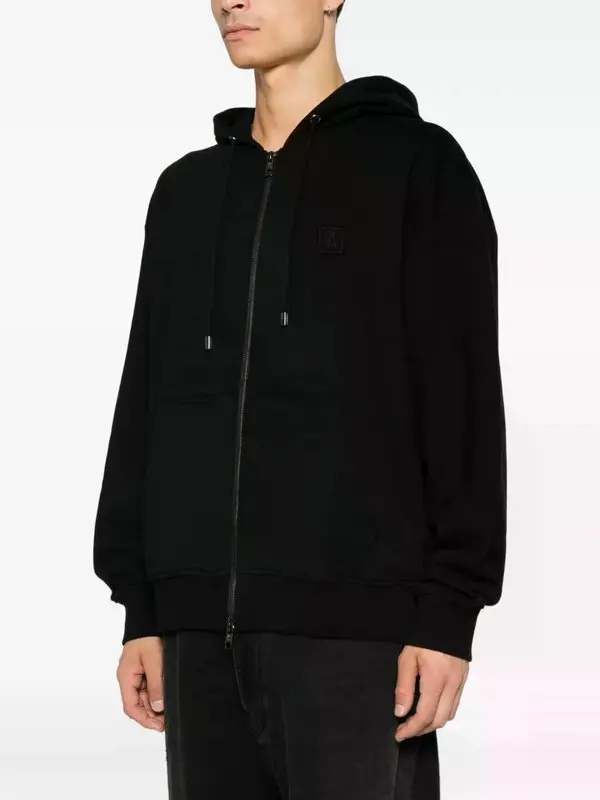 WOOYOUNGMI Logo-patch Zip-up Hoodie