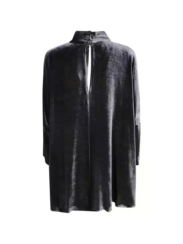 GENTRYPORTOFINO Velvet-effect High-neck Top