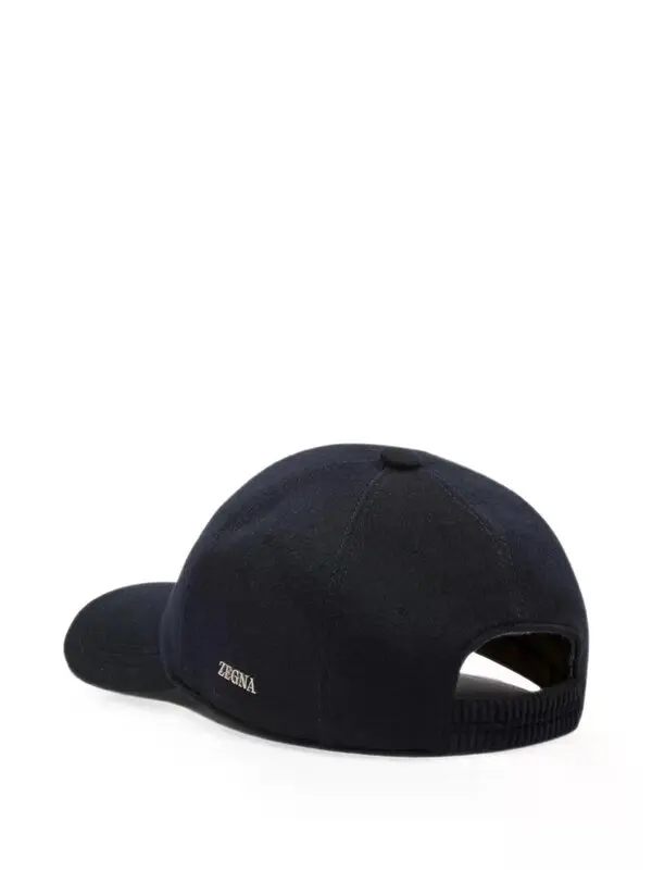 Zegna Cashmere Baseball Cap - Blue