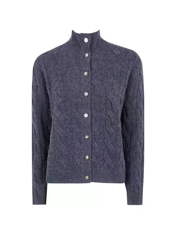 JCSOPHIE Cable Knit High Neck Cardigan
