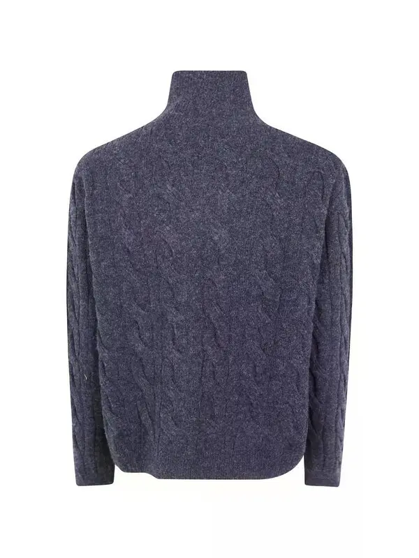 JCSOPHIE Cable Knit High Neck Cardigan