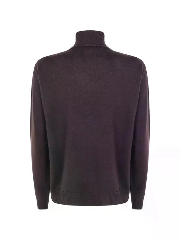 DRUMOHR Roll Neck Wool Sweater - Brown
