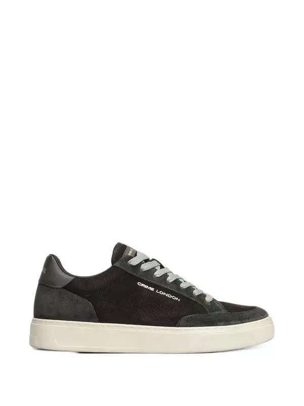 CRIME LONDON Eclipse Cracked-effect Leather Sneakers