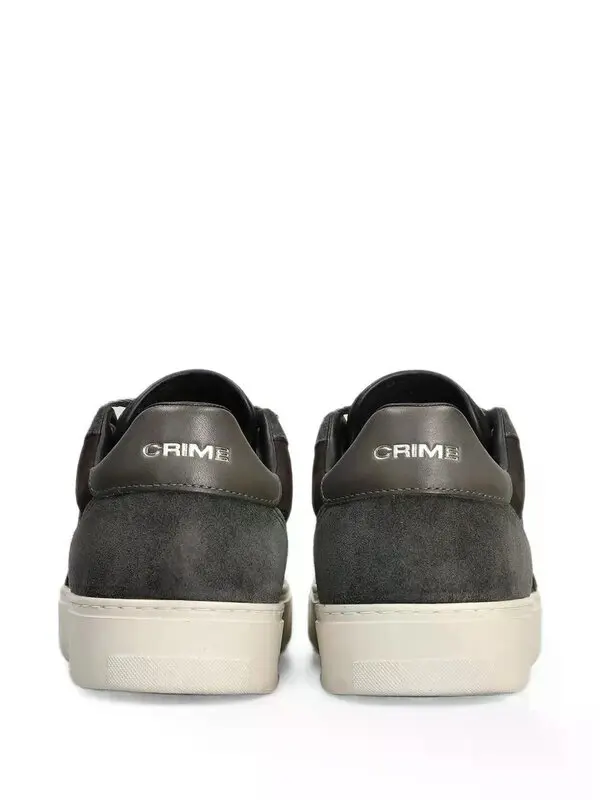 CRIME LONDON Eclipse Cracked-effect Leather Sneakers