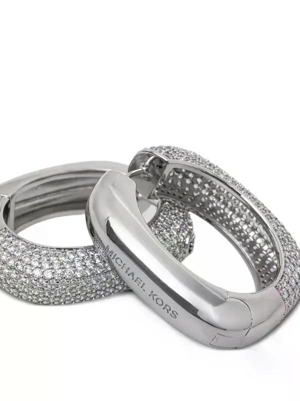 Michael Kors Pavé Square Hoop Earrings