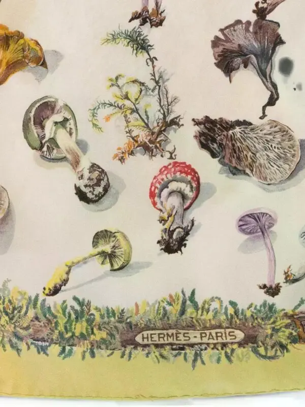 Hermès Circa 1960 Champignons Scarf