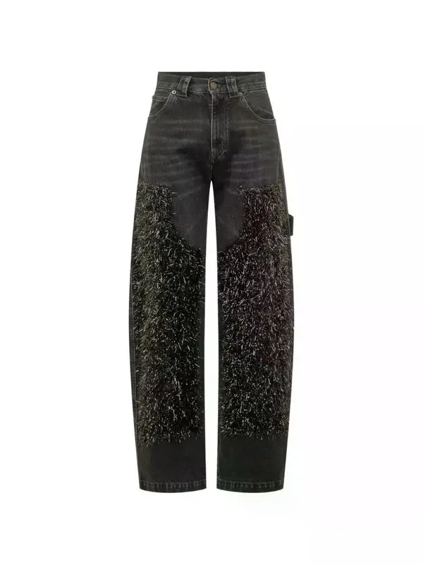 DARKPARK Audery Fringe-embellished Jeans - Black