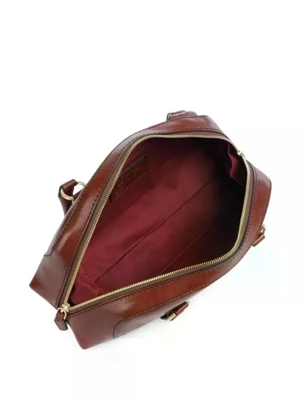 THE BRIDGE Magda Leather Shoulder Bag - Brown