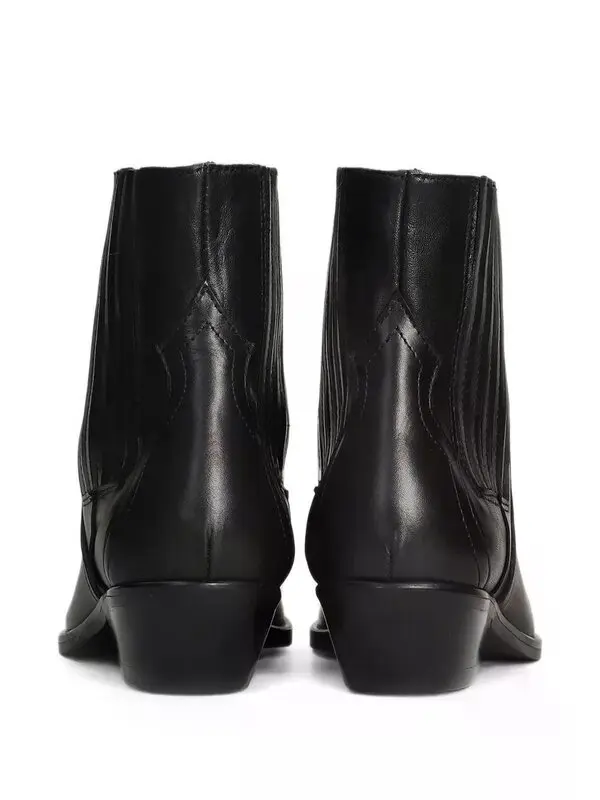 JULIE DEE Panelled Leather Boots