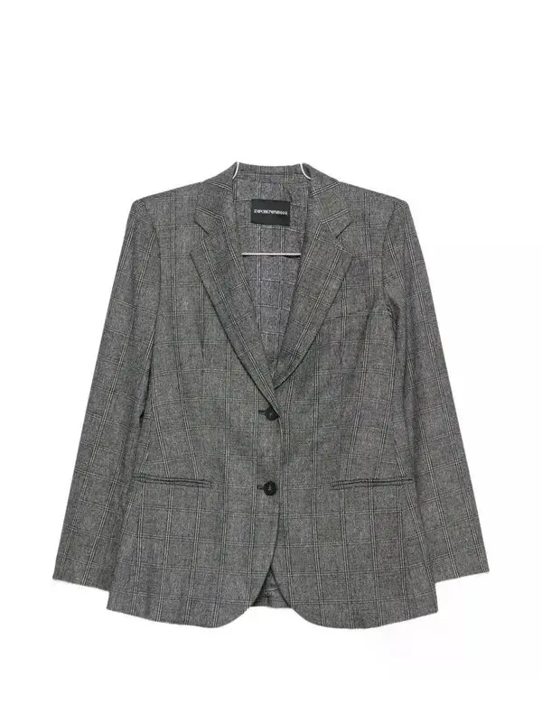 Emporio Armani Single-breasted Checked Blazer