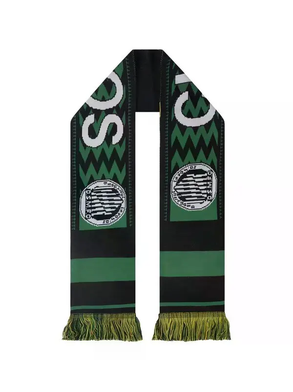 DOVER STREET MARKET Chaos Football Fringed Scarf - Black