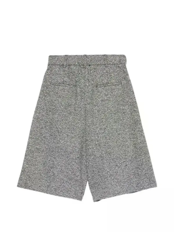 Emporio Armani Pleated Tweed Tailored Shorts