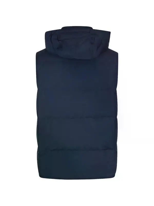 Eleventy Hooded Padded Gilet - Blue
