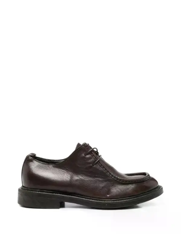 Moma Lace-up Leather Loafers - Brown