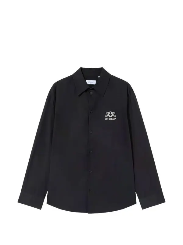 Off-White Off Line Half Arrow Poplin Overshirt - Black