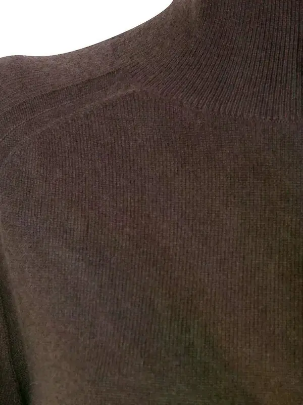 JOSEPH Turtle-neck Cashmere Sweater - Brown